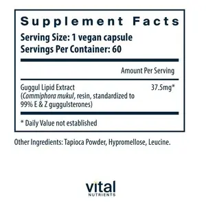 VITAL NUTRIENTS Guggul E & Z 99% 60 Capsules