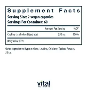 VITAL NUTRIENTS Choline 120 Capsules