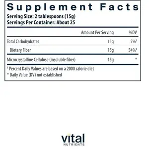 VITAL NUTRIENTS Cellulose Fiber 375 Grams