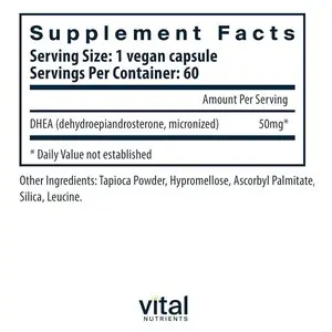 VITAL NUTRIENTS Dhea 50mg 60 Capsules