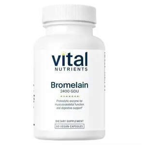 VITAL NUTRIENTS Bromelain High Potency 2400gdu 375mg 60 Capsules - One-color
