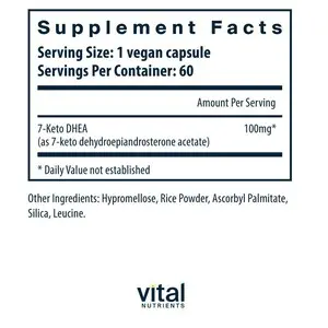 VITAL NUTRIENTS 7-keto Dhea 100mg 60 Capsules