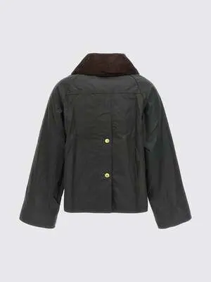 Barbour Catton Short Waxed Cotton Jacket With Velvet Collar - Green