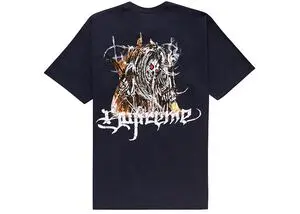 Supreme Satan Tee Shirt - Navy Blue