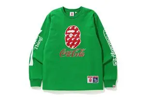 A BATHING APE X Coca Cola Long Sleeve Tee Shirt - Green