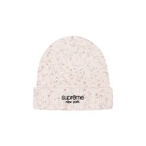 Supreme Rainbow Speckle Beanie - White