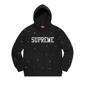 Supreme Eyelet Hooded Sweatshirt - Black