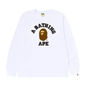 BAPE College Long-sleeve Tee - White