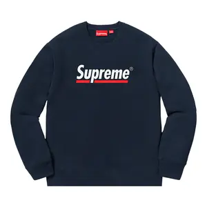 Supreme Underline Crewneck - Blue