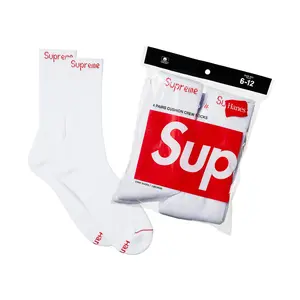Supreme X Hanes Crew Socks - White