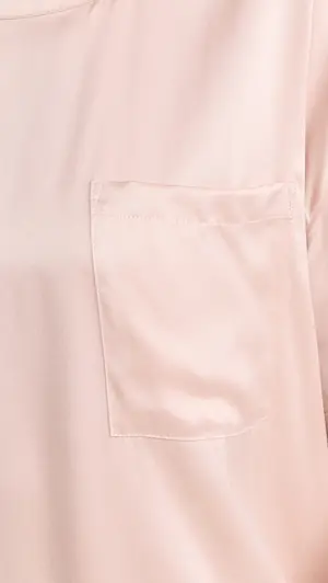Lunya Washable Silk Tee Short Set - Delicate Pink