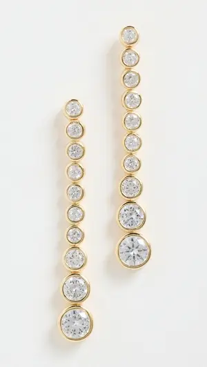 Shashi Bezel Drop Earrings