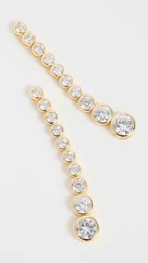 Shashi Bezel Drop Earrings