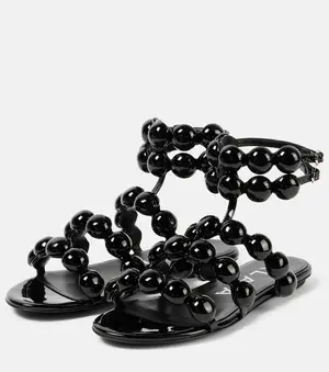 Alaïa Sphere Leather Sandals