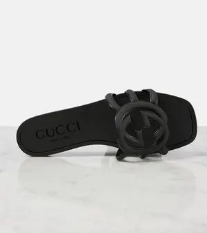 Gucci Interlocking G Slides - Black
