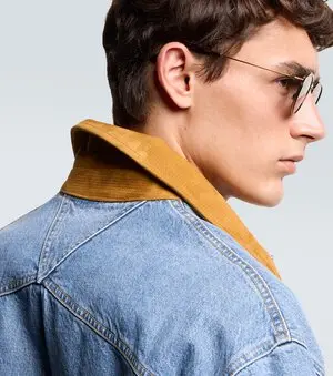 Bottega Veneta Thin Triangle Round Sunglasses - Brown