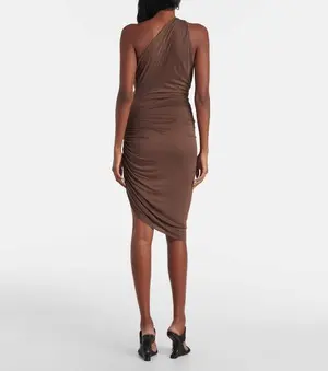 Rick Owens Aaliyah Draped Midi Dress - Brown