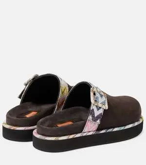 Missoni Zigzag Suede Clogs