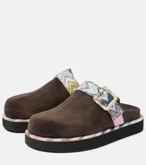 Missoni Zigzag Suede Clogs