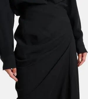 Dries Van Noten Draped Maxi Skirt - Black