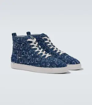 CHRISTIAN LOUBOUTIN Louis High-top Sneakers - Blue