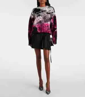 Amina Muaddi Holli Zebra-print Slingback Pumps - Black