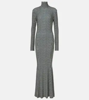 Norma Kamali Houndstooth Gown