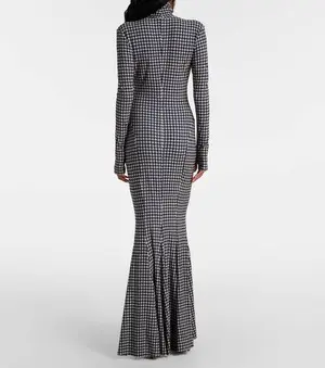 Norma Kamali Houndstooth Gown
