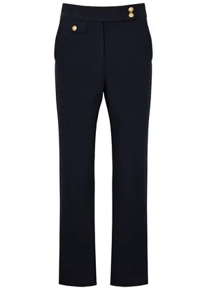 Veronica Beard Renzo Straight-leg Trousers - Navy