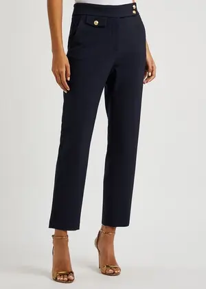 Veronica Beard Renzo Straight-leg Trousers - Navy