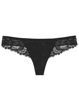 Simone Perele Wish Satin Thong - Black