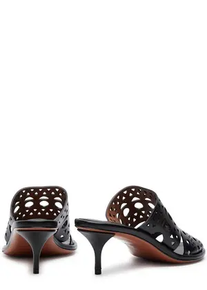 Alaïa Vienne 55 Laser-cut Suede Mules