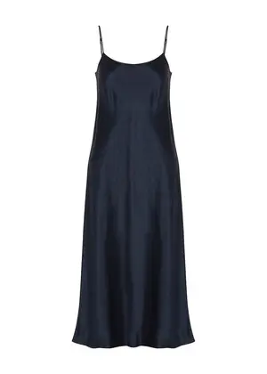 Vince Hammered Satin Slip Dress - Navy