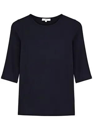 Vince Ribbed Stretch-jersey Top