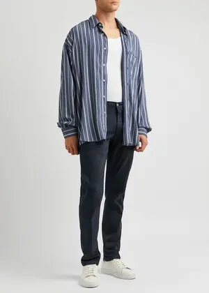 REPLAY Benni Hyperflex X.lite Cotton-blend Chinos - Navy