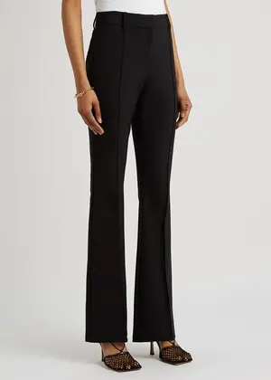 Veronica Beard Hibiscus Flared-leg Trousers