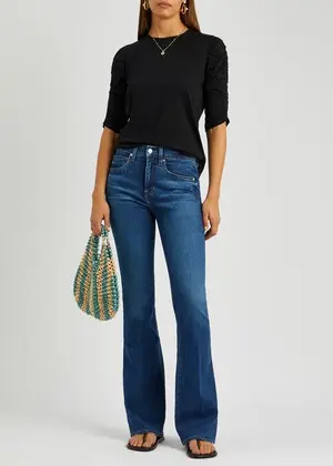 Veronica Beard Waldorf Cotton T-shirt - Black
