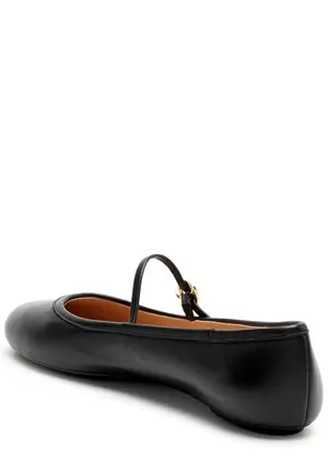 GIANVITO ROSSI Carla 05 Leather Ballet Flats - Black