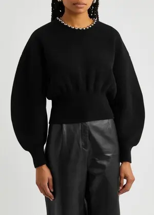 Alexander Wang Bead-embellished Wool-blend Jumper