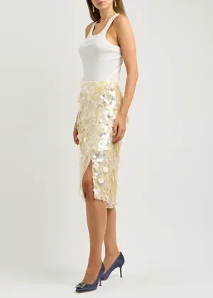 Manolo Blahnik Hangisi 75 Silk-satin Pumps