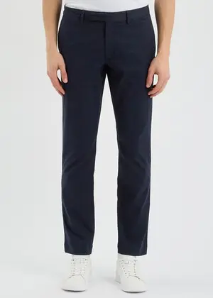 Polo Ralph Lauren Slim-leg Stretch Cotton Chinos, Chinos, Button - Navy