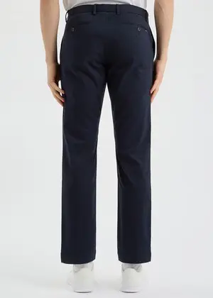 Polo Ralph Lauren Slim-leg Stretch Cotton Chinos, Chinos, Button - Navy