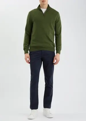 Polo Ralph Lauren Slim-leg Stretch Cotton Chinos, Chinos, Button - Navy
