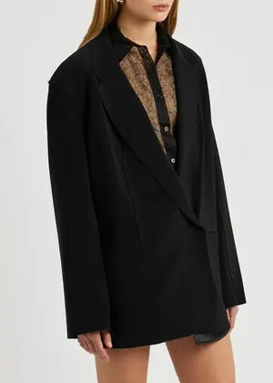 Norma Kamali Oversized Stretch-jersey Blazer