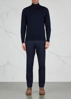 John Smedley Cherwell Merino Wool Jumper - Navy