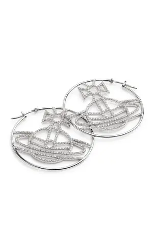VIVIENNE WESTWOOD Eloisa Orb-embellished Hoop Earrings