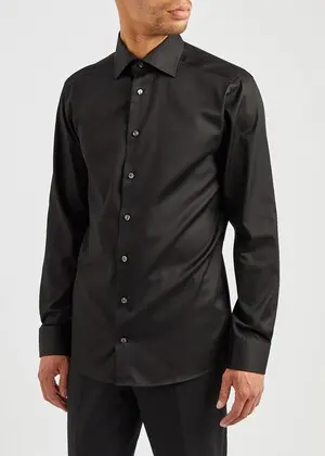 Eton Cotton-twill Shirt - Black