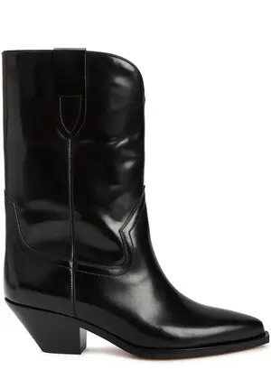 Isabel Marant Étoile Dahope Leather Ankle Boots - Black