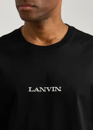 LANVIN Logo-embroidered Cotton T-shirt