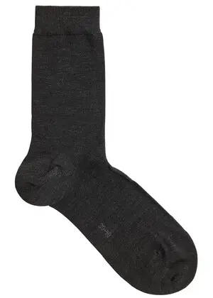 Falke Soft Merino Wool-Blend Socks Anthracite